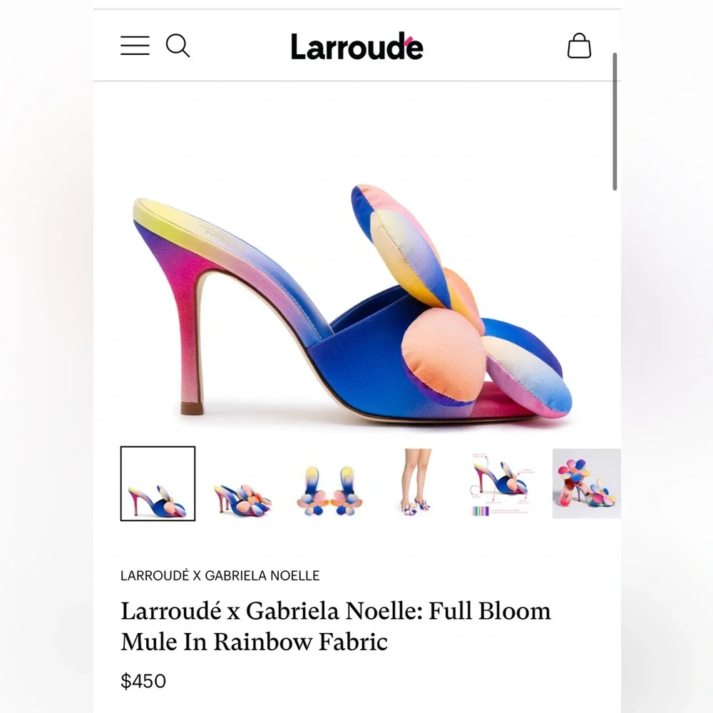 Larroude | Shoes | Larroude Full Bloom Mule In Rainbow Sz 7 | Poshmark